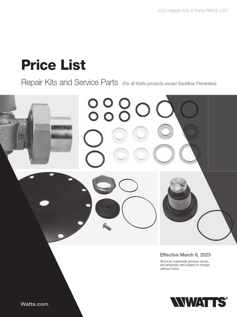 Watts Plumbing Parts | PDF | Valve | Implied Warranty