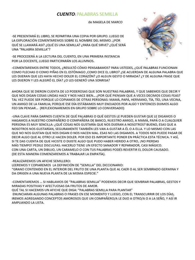 SECUENCIA PALABRAS SEMILLA | PDF