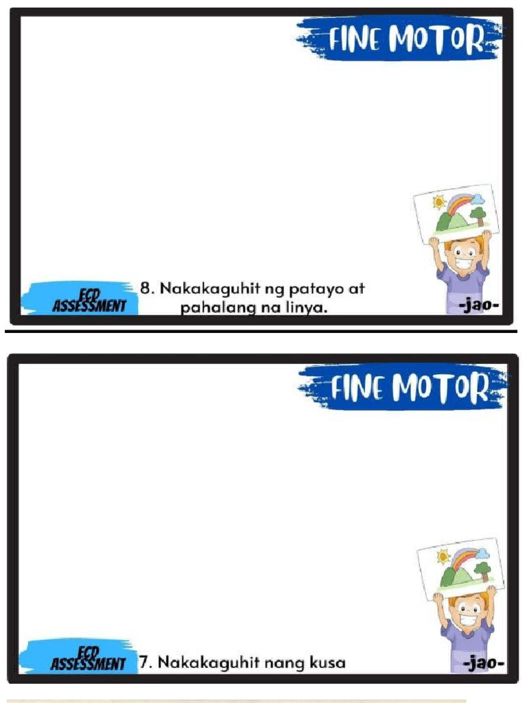 New Ecd Assessment Kindergarten 2022-2023 | PDF