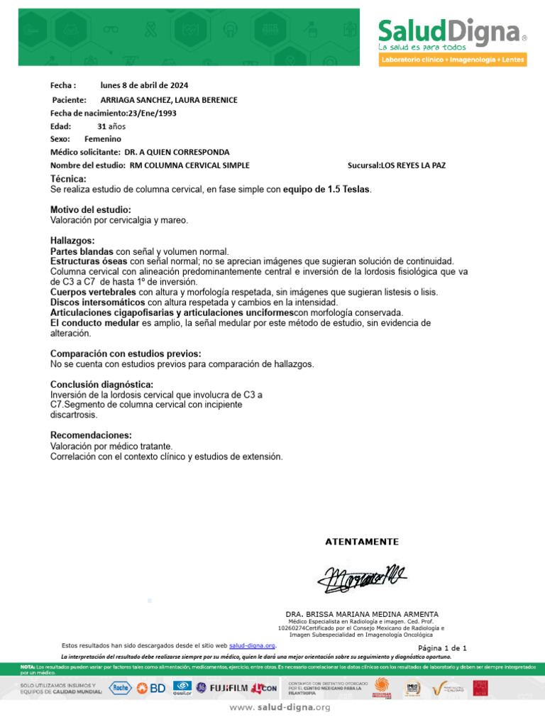 RESULTADOS edit | PDF | Radiología | Medicina