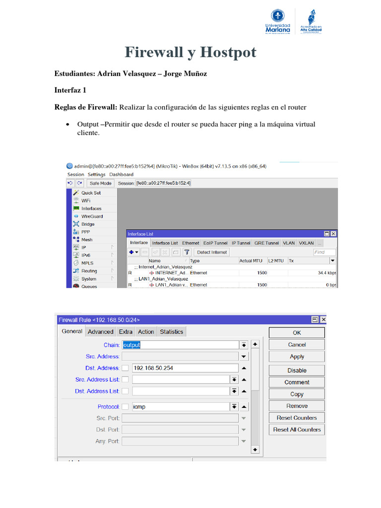ACTIVIDAD - FIREWALL - Y - HOTSPOT Completo | PDF | Cookie HTTP | Usuario (informática)