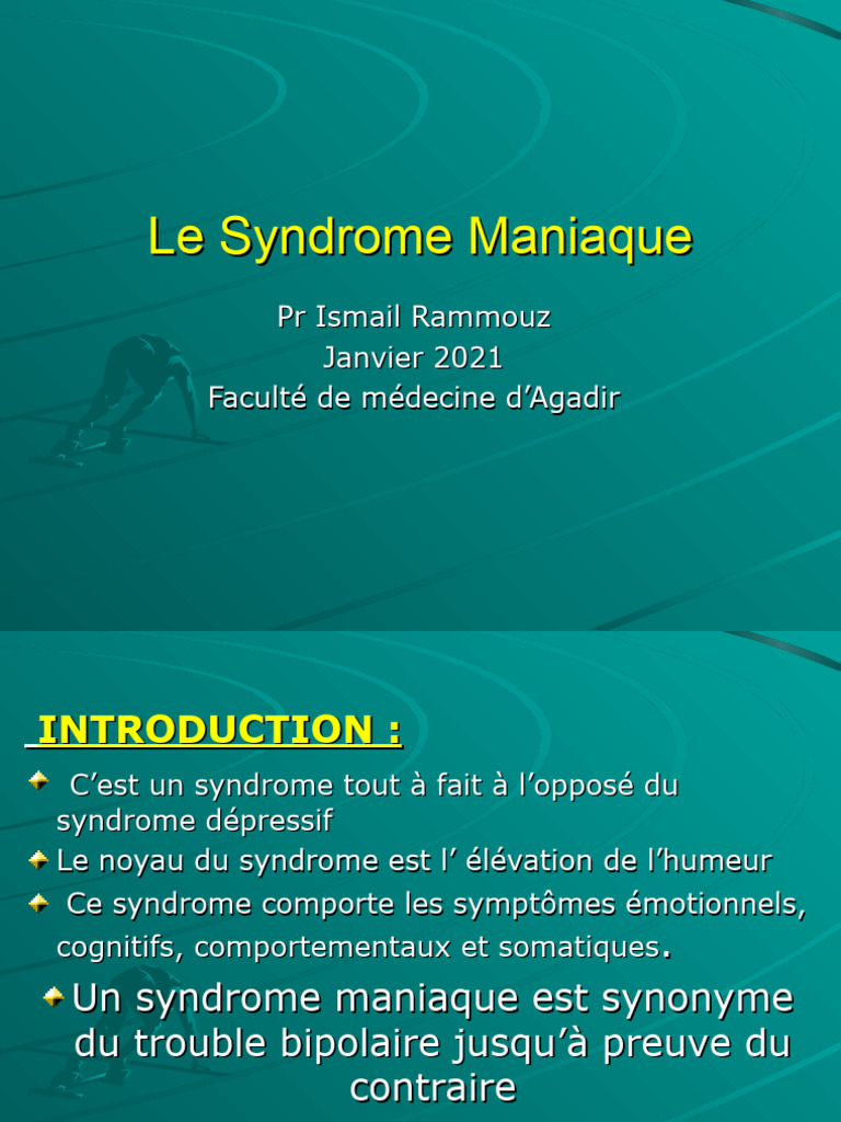Comprendre le Syndrome Maniaque | PDF | Manie | Santé mentale