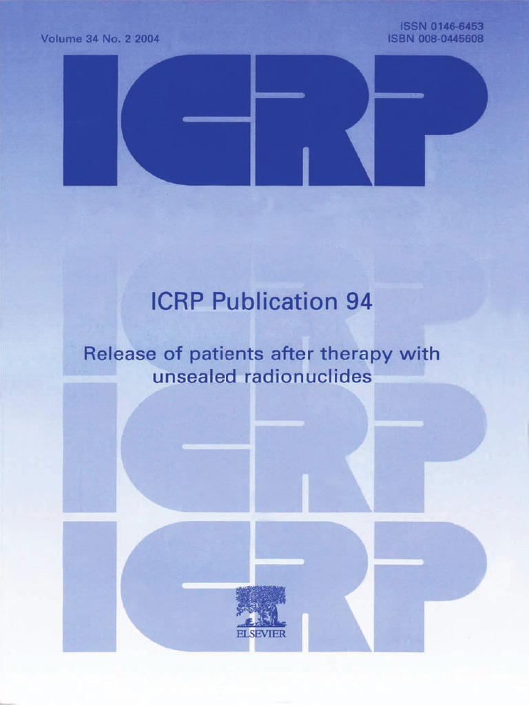 2004 Icrp Publication 94 Release of Nuclear Medicine Patients After ...