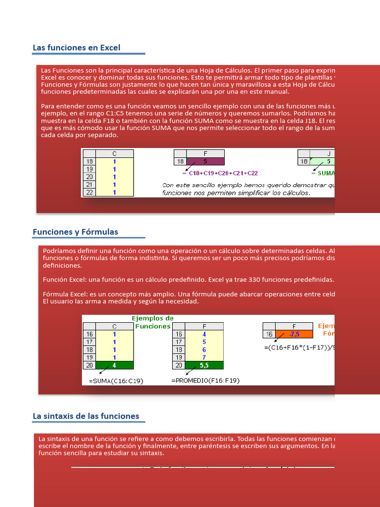 Introducción A Las Funciones | PDF | Microsoft Excel | Software