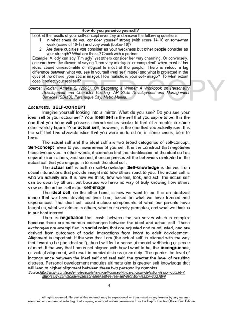 Personal Development Pointers | PDF | Thought | Developmental Psychology