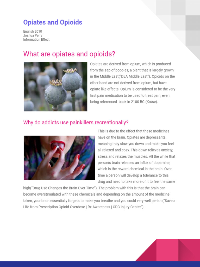 Opiates and Opioids | PDF | Opioid | Fentanyl
