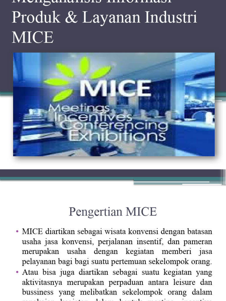 Memahami Industri MICE dan Layanannya | PDF | Karier & Perkembangan | Seni