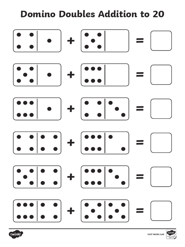 Domino Doubles to 20 Worksheet | PDF