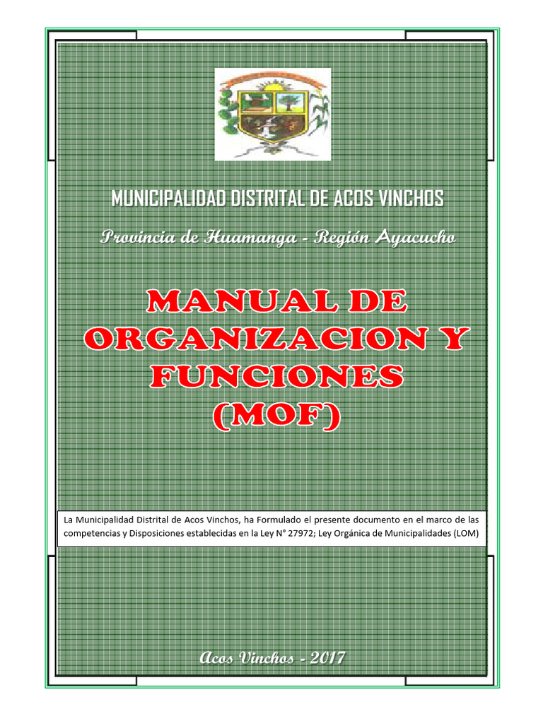 Mof Final | PDF | Gobierno local | Alcalde