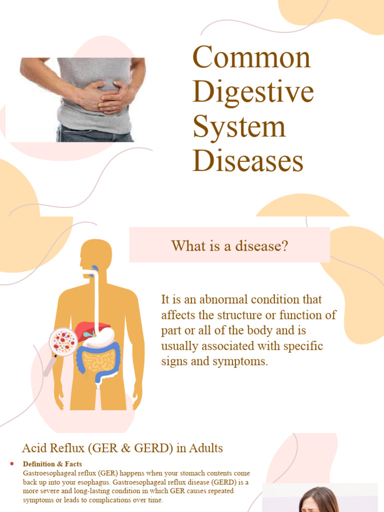 Common Digestive System Diseases Guide | PDF | Gastroesophageal Reflux ...