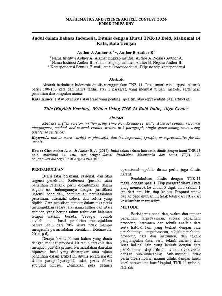 Template Full Paper Mesac 2024 | PDF