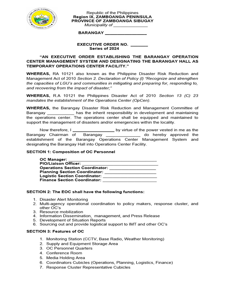 Opcen Eo Template | PDF