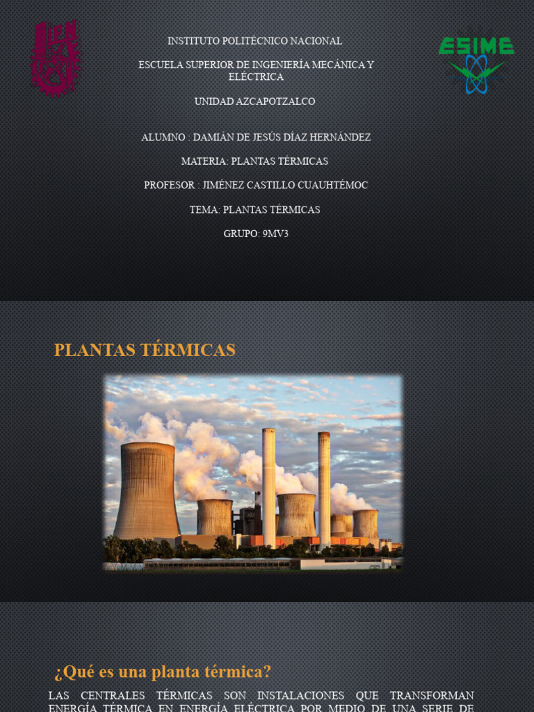 Guía de Plantas Térmicas | PDF | Combustibles | Turbina