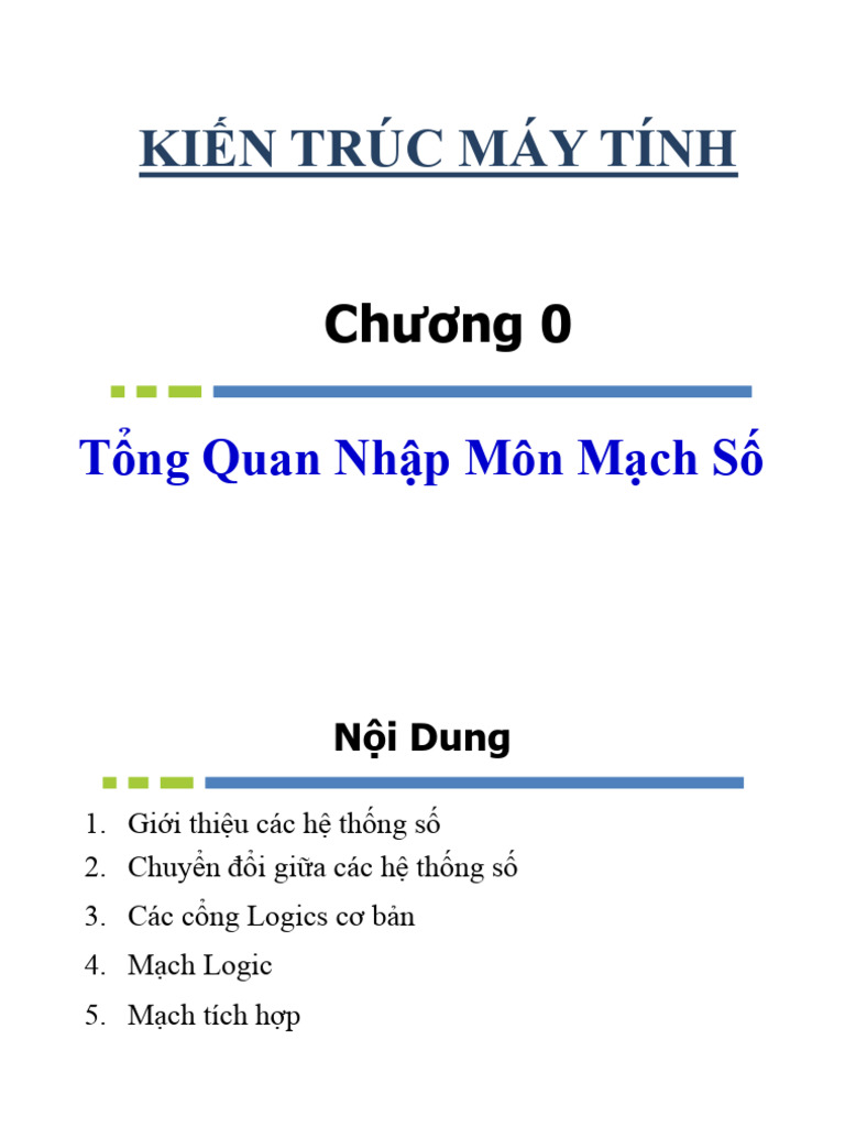 Kien Truc May Tinh Truong Van Cuong Review Introduction To Digital Circuits (Cuuduongthancong ...