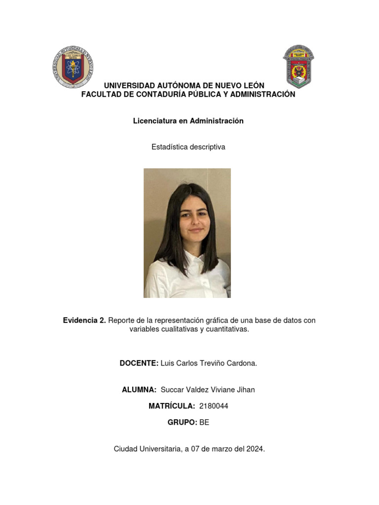 Evidencia 2 Reporte de La Represemtación Gráfica de Una Base de Datos ...