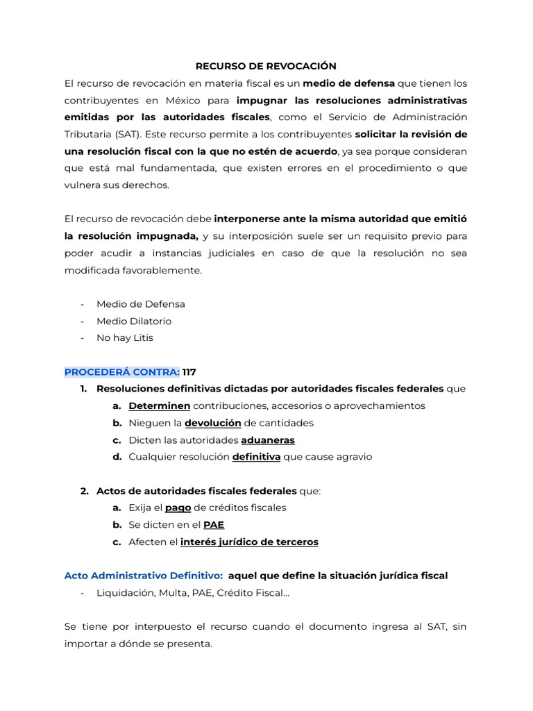 Recurso de Revocación | PDF | Fiscal | Justicia