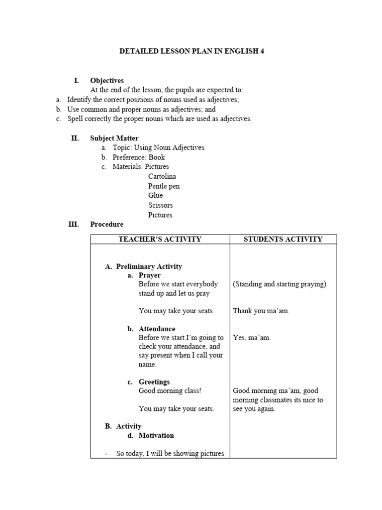Using Nouns as Adjectives Lesson | PDF | Noun | Adjective