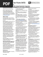 Instructions For Form 5472: (Rev. December 2024) | PDF | Irs Tax Forms ...