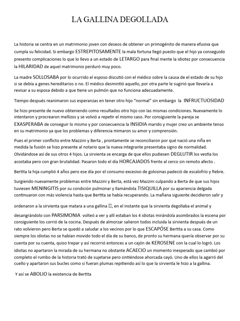 LA GALLINA DEGOLLADA ?? | PDF