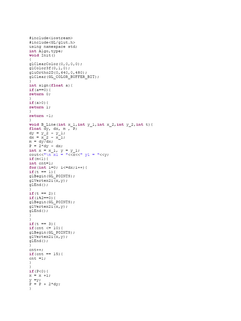CG 2 | PDF | Computer Programming | C++