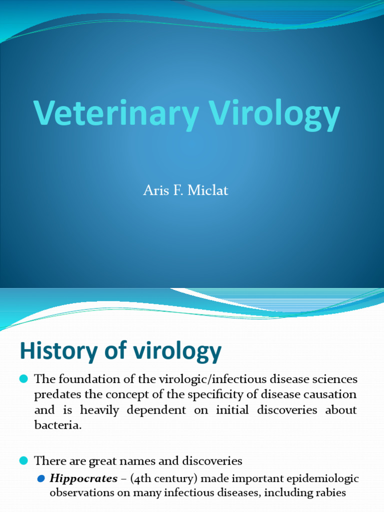 History of Virology | PDF | Virus | Virology