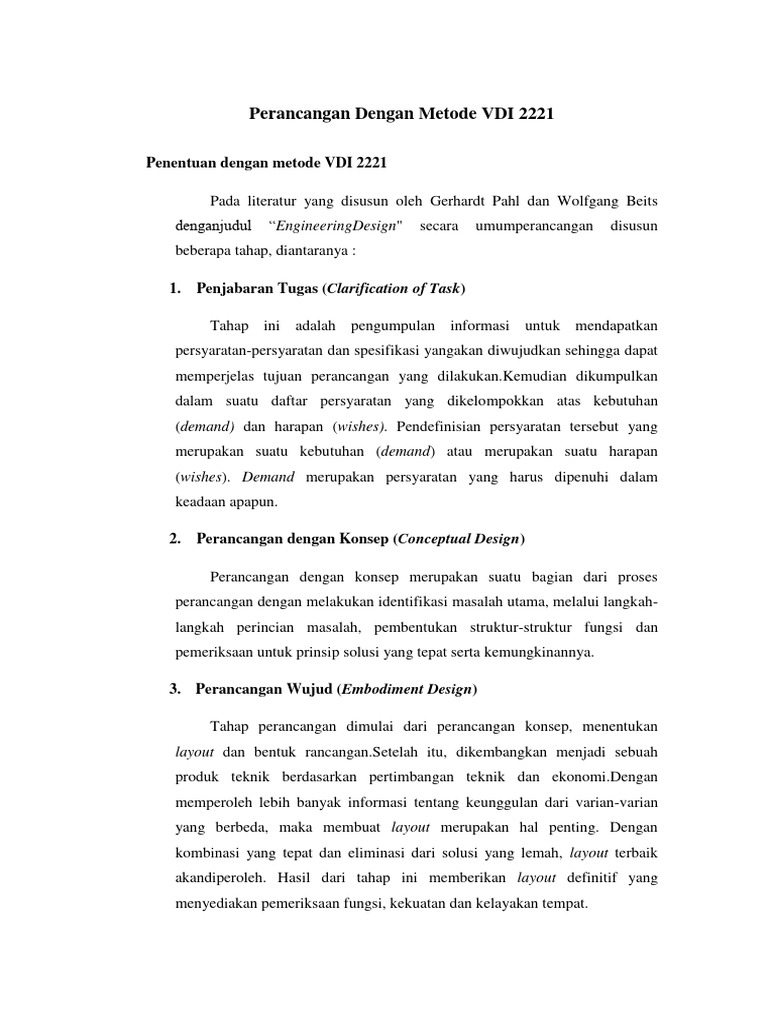 Panduan Metode VDI 2221 | PDF