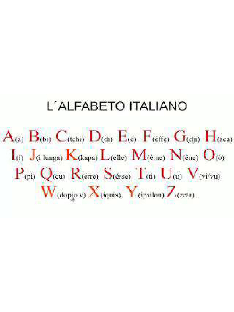 Alfabeto Italiano | PDF
