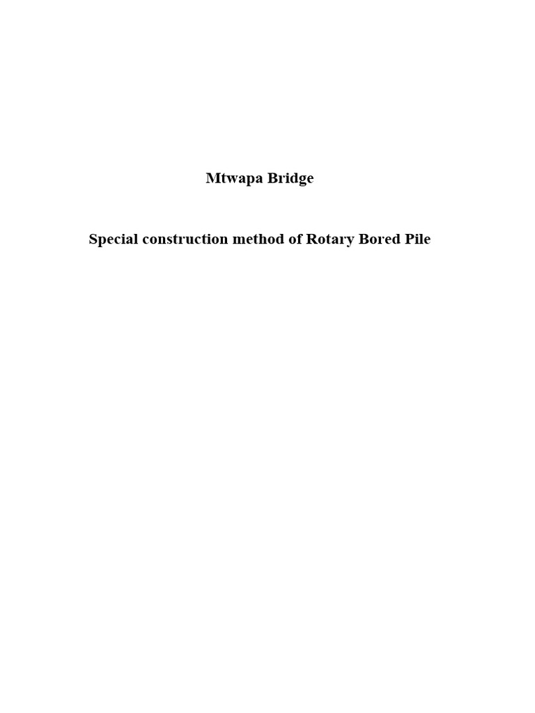 K13 Special Construction Method of Rotary Bored Pile | PDF | Welding ...