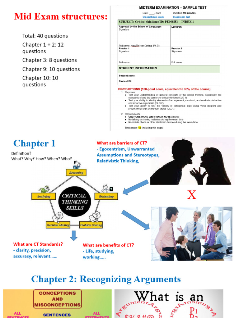 Review For Mid Term Exam | Download Free PDF | Argument | Logic