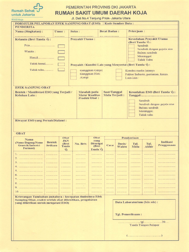 Form Pelaporan Meso 1 | PDF