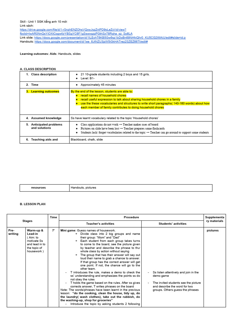 Writing - Lesson Plan | PDF | Linguistics | Human Communication