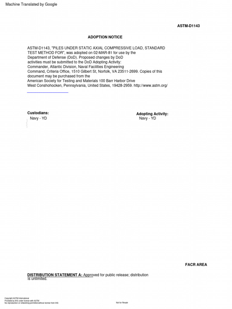 Astm D1143 | PDF | Deep Foundation | Beam (Structure)