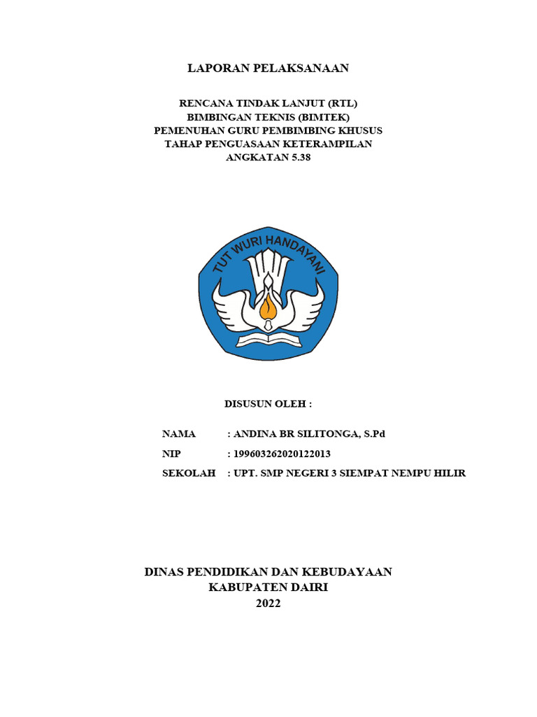 Laporan Pelaksanaan RTL Bimtek | PDF