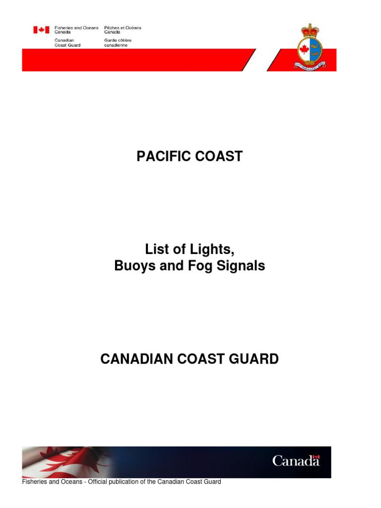 List of Lights Buoys and Fog Signals - Western Canada - Jul2023 | PDF ...