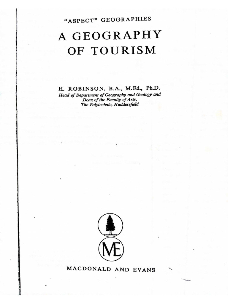 H Robinson - A Geography of Tourism | PDF