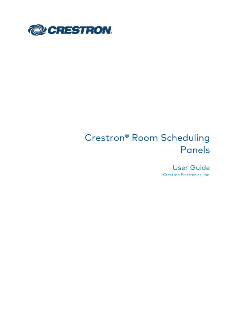 MG Ug Crestron Room Scheduling Panels | PDF | Application Software ...