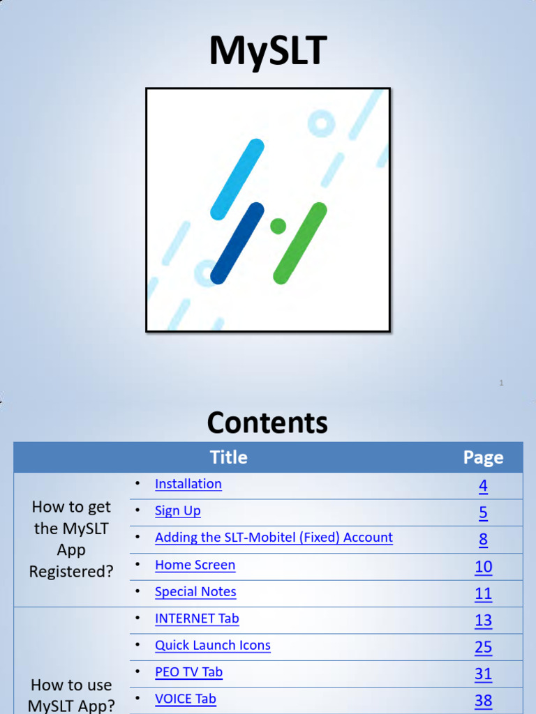 MySLT App-English | PDF | Login | Mobile App