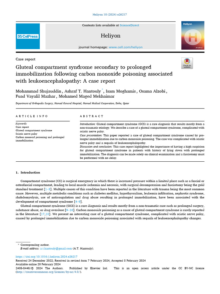 Gluteal Compartment Syndrome | PDF | Wound | Anatomical Terms Of Motion