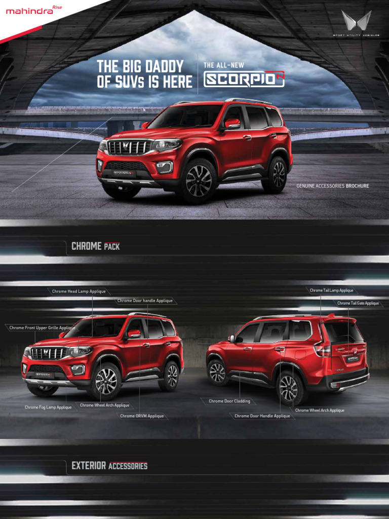 Scorpio N Accessories E-Brochure | PDF | Car | Cars Of The United States