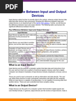 Input & Output Devices | PDF | Technology & Engineering