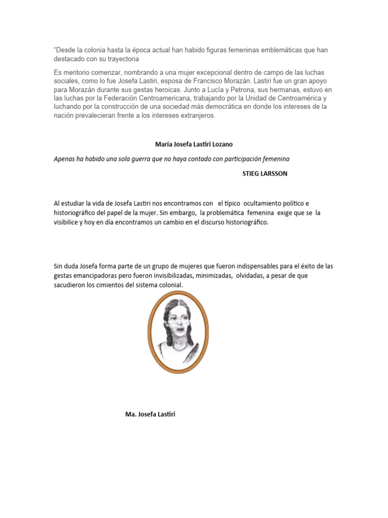 María Josefa Lastiri: Heroína olvidada | PDF