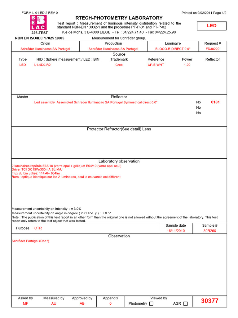 Rtech-Photometry Laboratory: Source | Download Free PDF | Lighting | Light