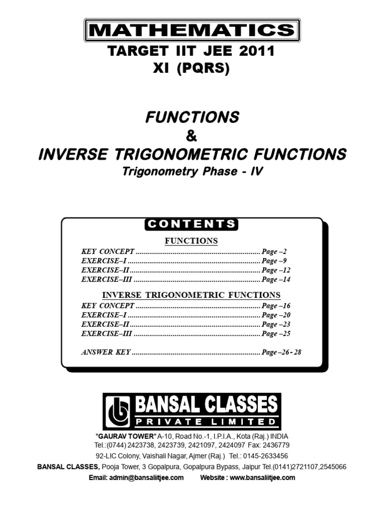Function & ITF | PDF | Function (Mathematics) | Mathematics