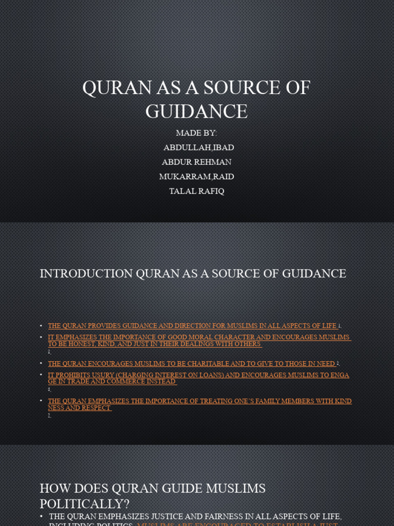 Quran: Comprehensive Guidance for Muslims | PDF | Quran | Islam