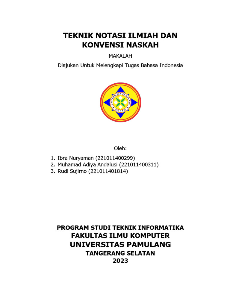 Teknik Notasi Ilmiah dan Naskah Ilmiah | PDF