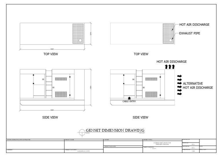 300kva Cummins Genset Dim Drawing | PDF | Mechanical Engineering