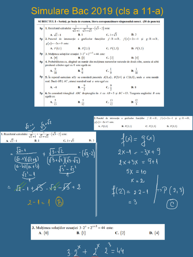 Simulare Bac 11 ROSE | PDF