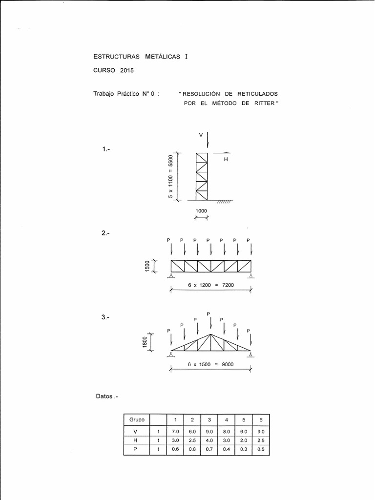 TP0 Estructuras Metalicas UCA (Resolucion Por Alumno) | PDF