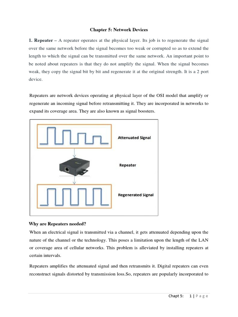 Chapter 5 Network devices | PDF | Computer Network | Router (Computing) Chapter 5 Network devices | PDF | Computer Network | Router (Computing)