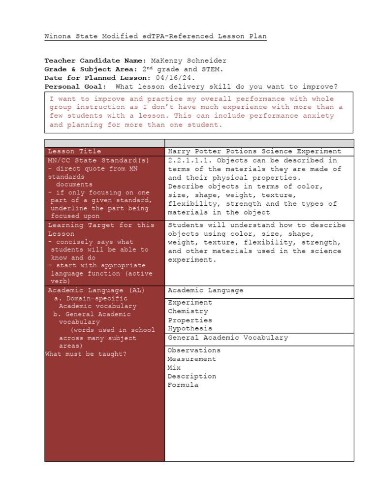 Lesson Plan | PDF | Lesson Plan | Experiment